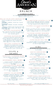 Menus – Clarks American Bistro