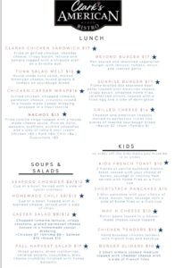 Menus – Clarks American Bistro